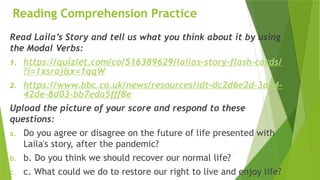 Modal Verbs: examples and extension exercises | PPT