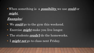 Modal verbs can, could, might | PPT