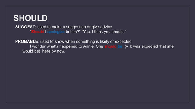 English lesson on Modal Verbs - Text and grammar | PPT