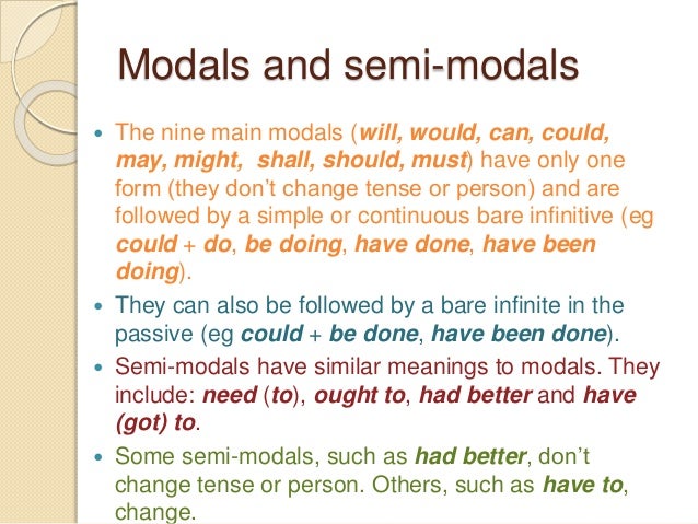 Modal verbs