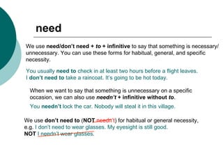 Modal verbs: permission, necessity, obligation | PPS