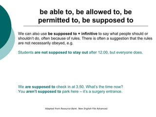 Modal verbs: permission, necessity, obligation | PPS