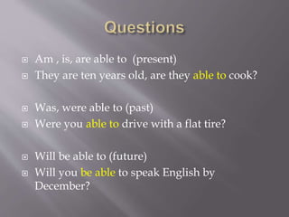 Modal verbs | PPTX