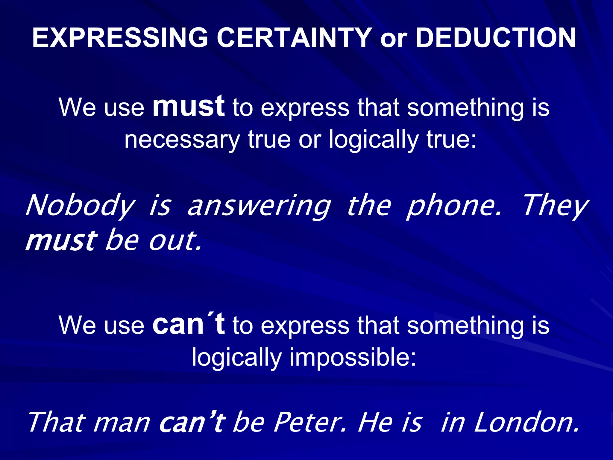 Modal verbs 3eso theory | PDF