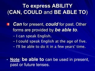 Modal verbs 3eso theory | PDF