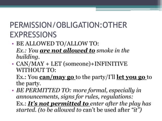Modal verbs and related expressions | PPTX
