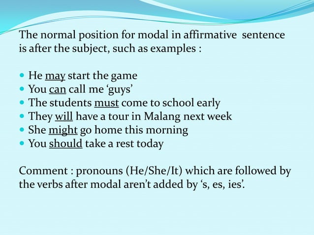 Modal verbs (auxiliaries) | PPTX