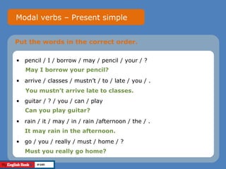 Modal verbs can... | PPT