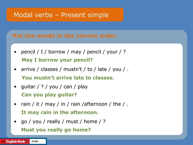 Modal verbs can... | PPT