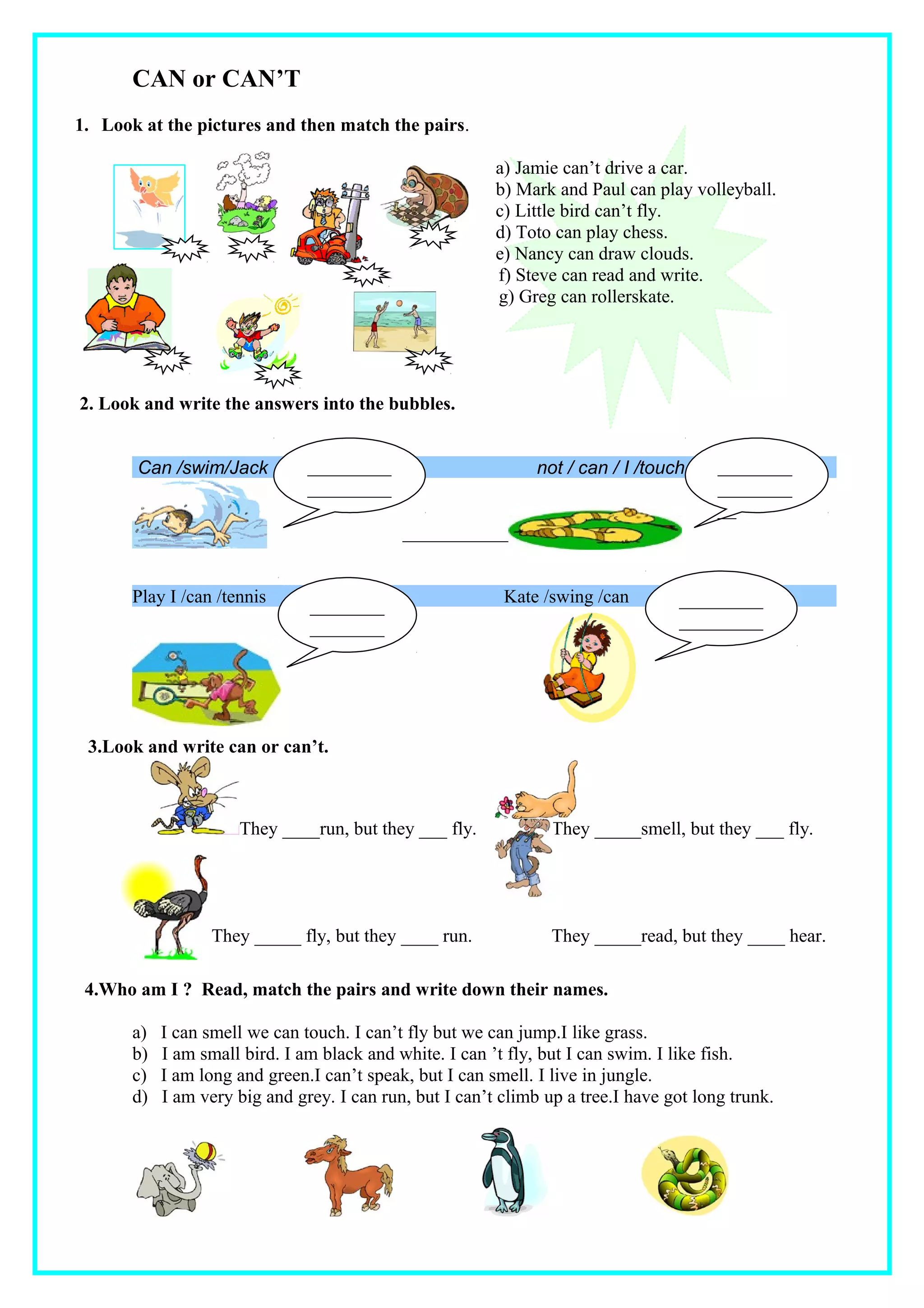 Modal verbs can must | DOC