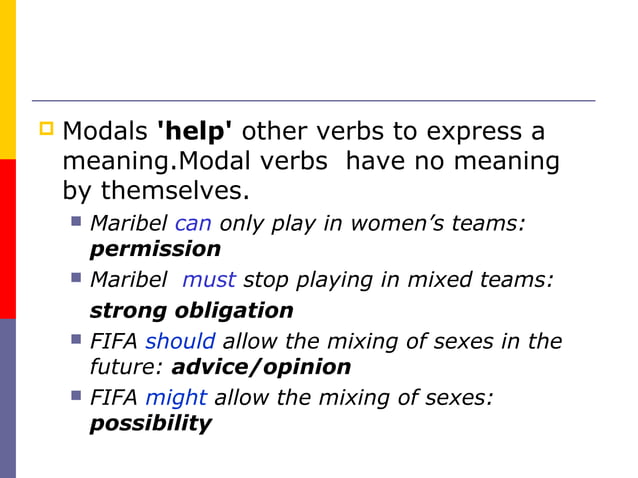 Modal verbs_characteristics | PPT