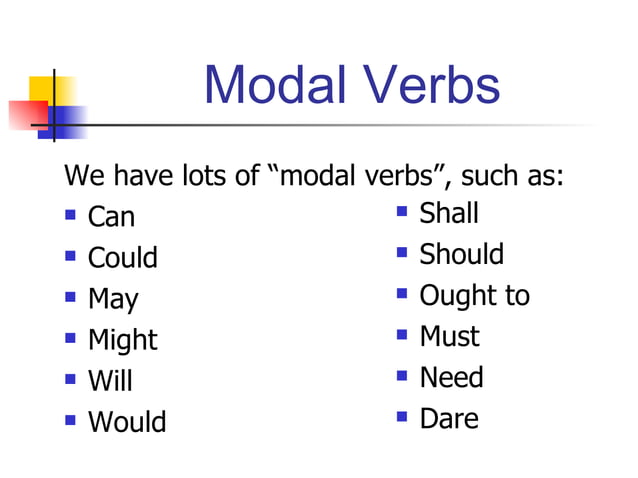 Modal verbs | PPT