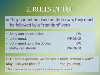 Modals or Defective verbs | PPTX