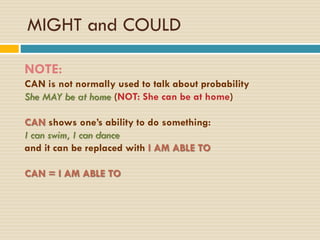 Modal verbs for deductions | PPT