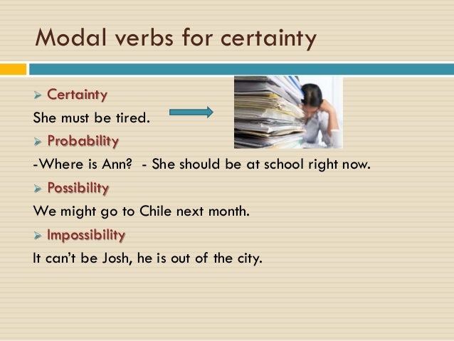 Modal verbs for deductions