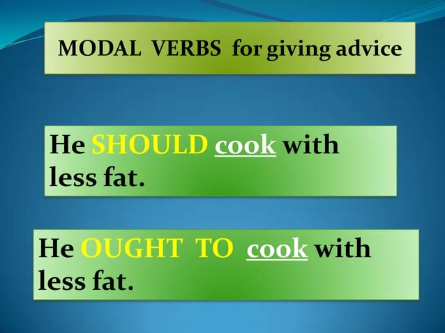 Modal verbs for giving advice | PPTX | Travel Preparation and Advice ...