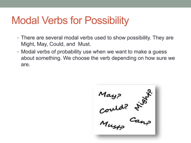 Modal verbs for possibility | PPTX