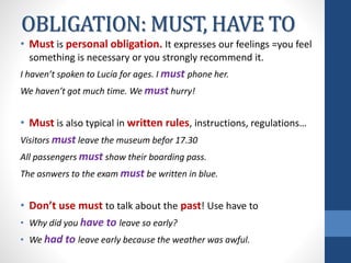 Modal verbs for upper secondary | PPT