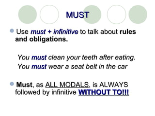 Modal verbs (i) must have to | PPT