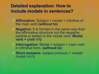 Modal verbs in english | PPT