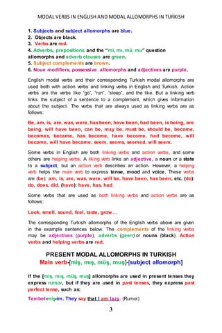Modal verbs in english and modal allomorphs in turkish, yuksel goknel (revised and colored) 2014 ...
