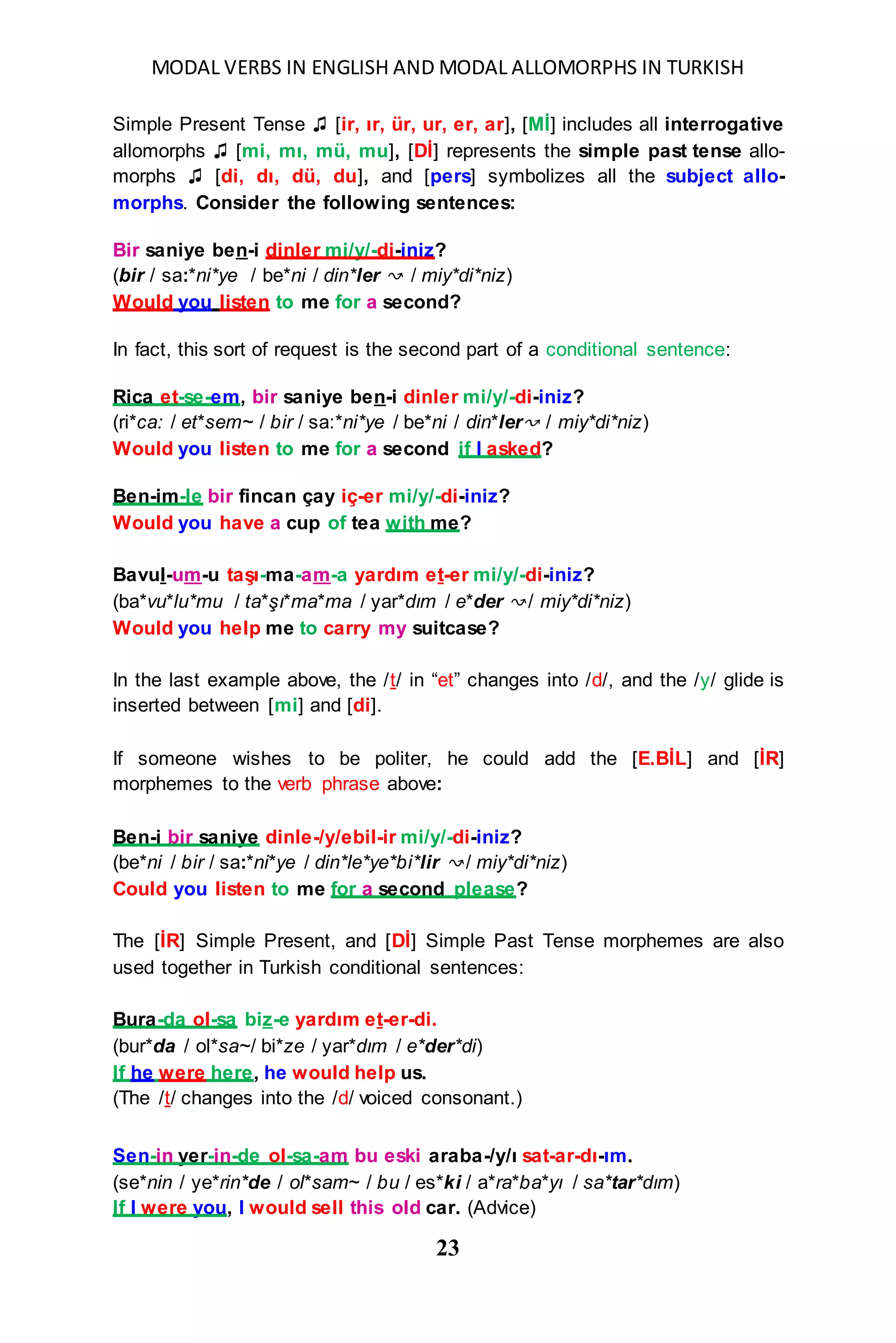 Modal verbs in english and modal allomorphs in turkish, yuksel goknel ...