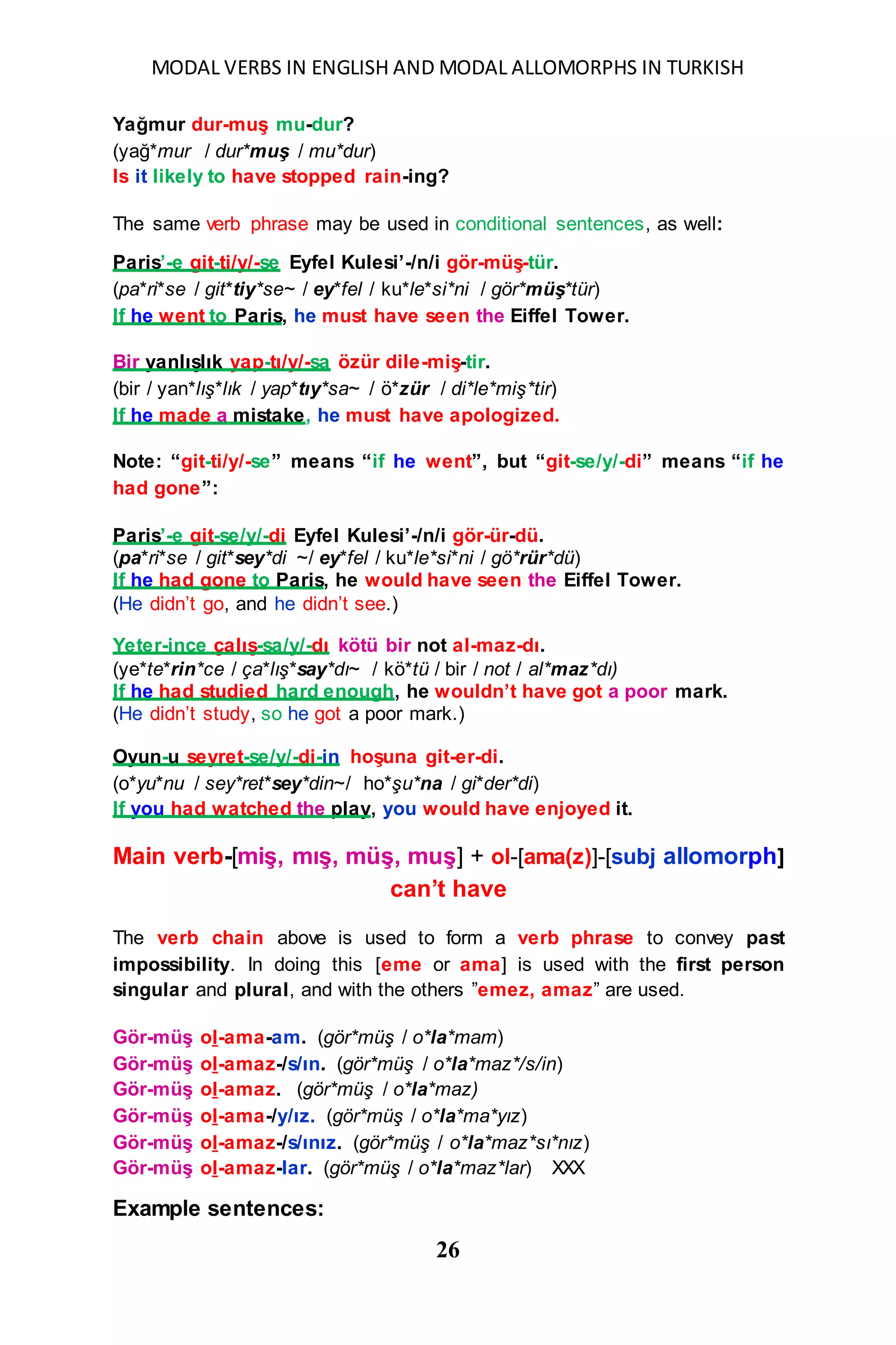 Modal verbs in english and modal allomorphs in turkish, yuksel goknel ...