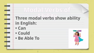 modal verbs of ability.pptx in english 9 | PPTX