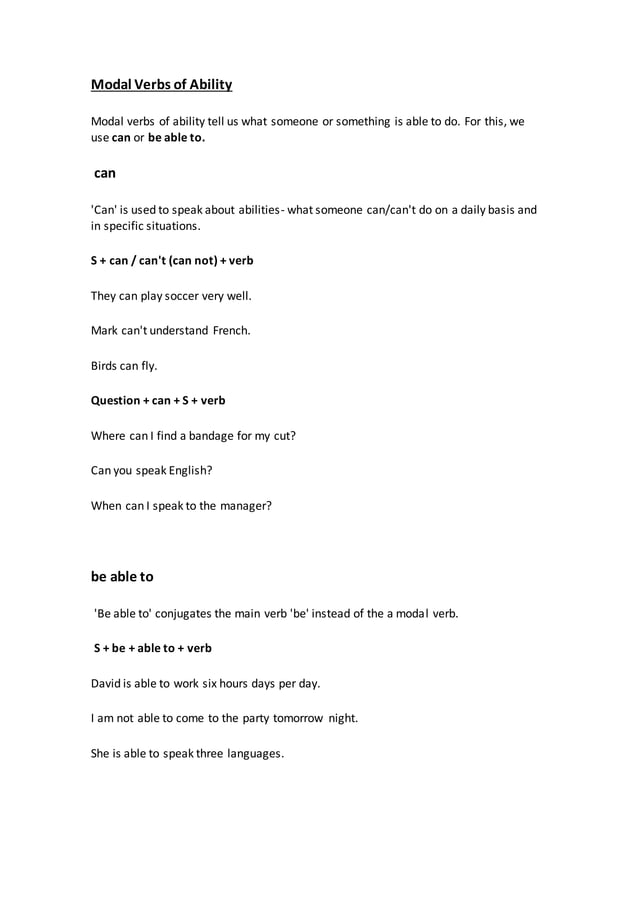 Modal verbs of advice | DOC