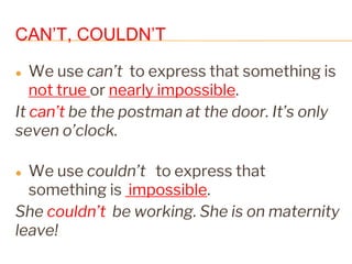Modal verbs of deduction | PPTX