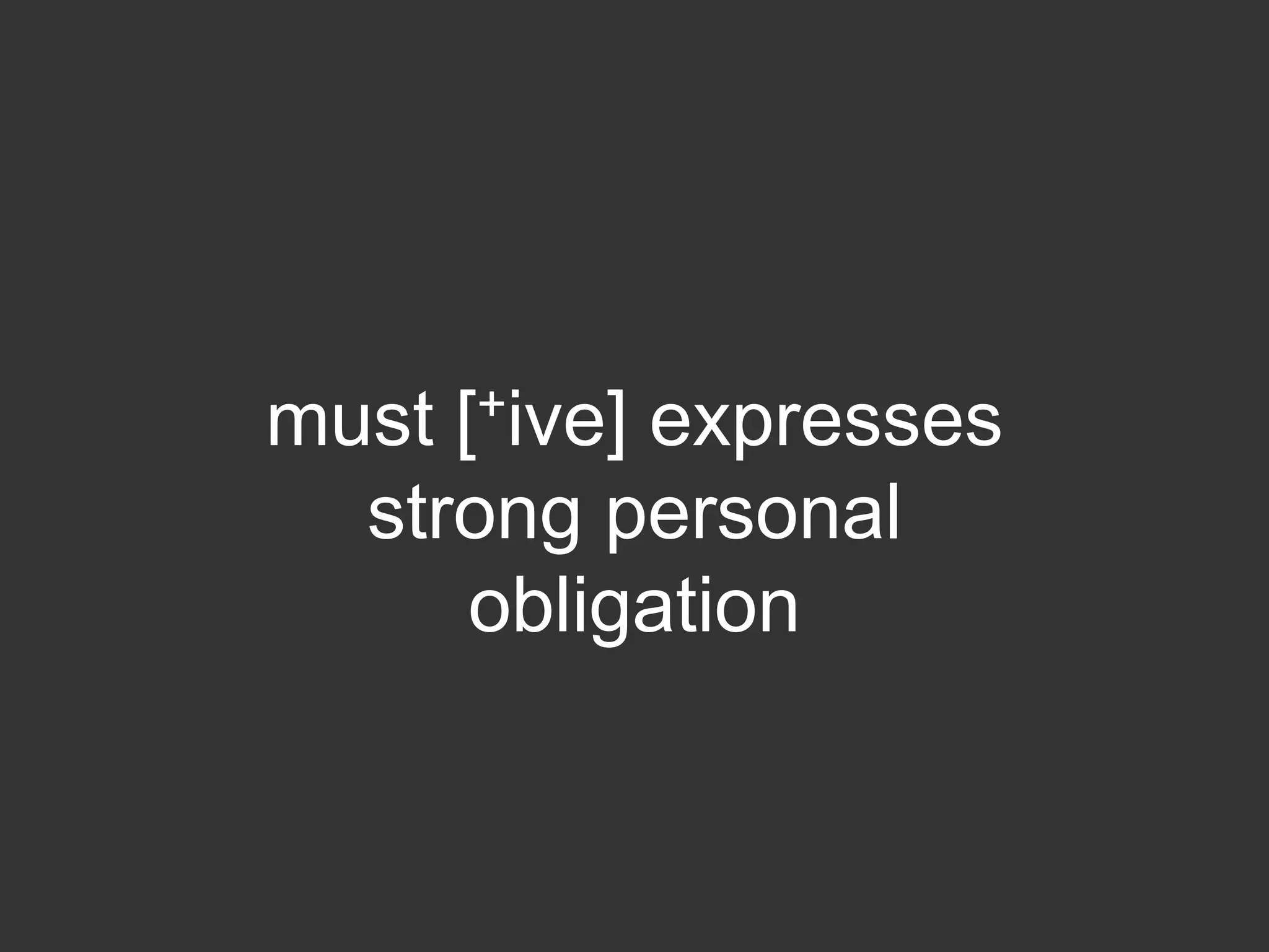 Modal verbs of obligation | PPTX