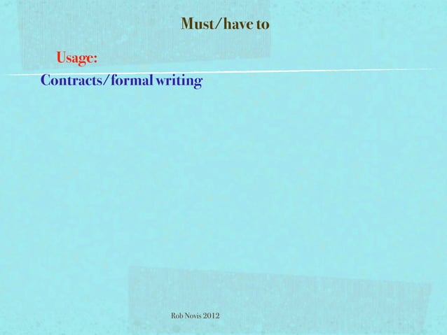 Modal verbs of obligation | KEY