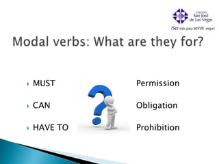 Modal verbs of obligation, permission, prohibition | PPTX