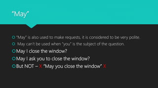 Modal verbs of politeness | PPTX
