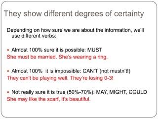 Modal verbs of speculation Intermediate2 B EOI Collado Villalba | PPT