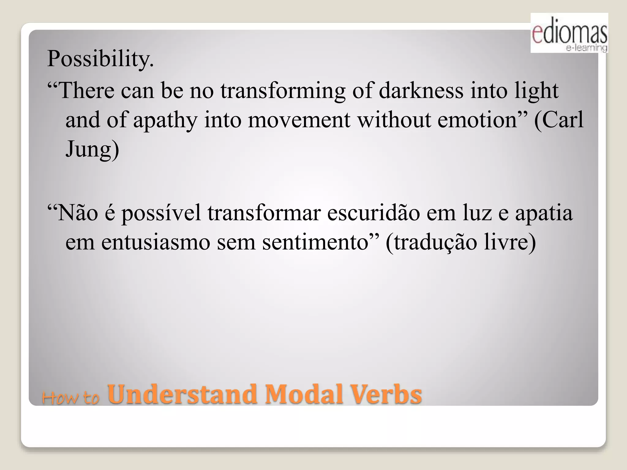 Modal verbs possibility | PPTX