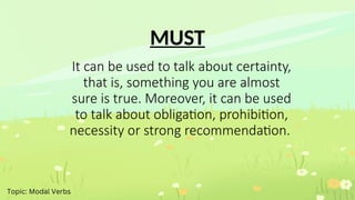 Modal Verbs PowerPoint for English for Grade 5 | PPTX