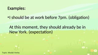 Modal Verbs PowerPoint for English for Grade 5 | PPTX
