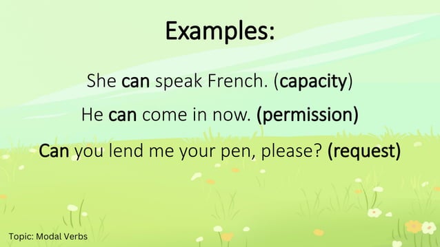 Modal Verbs PowerPoint for English for Grade 5 | PPTX