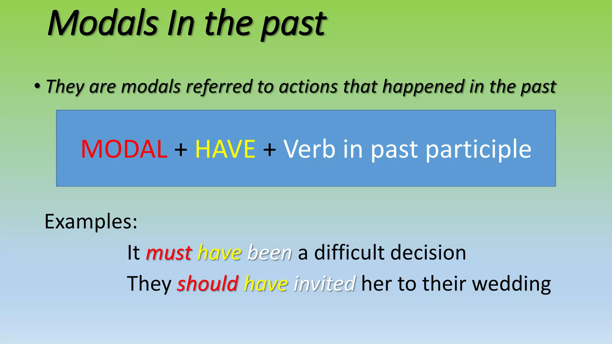 Modal verbs ppt | PPTX