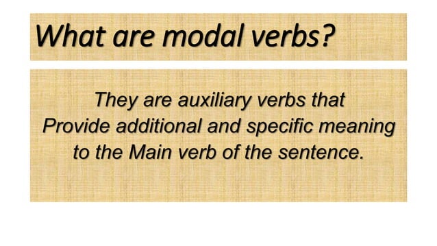 Modal verbs ppt | PPTX