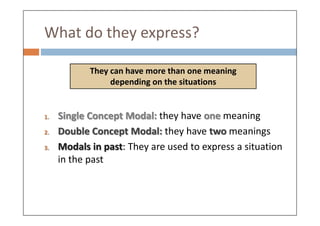 modal verbs ppt.pdf grammar english university | PDF