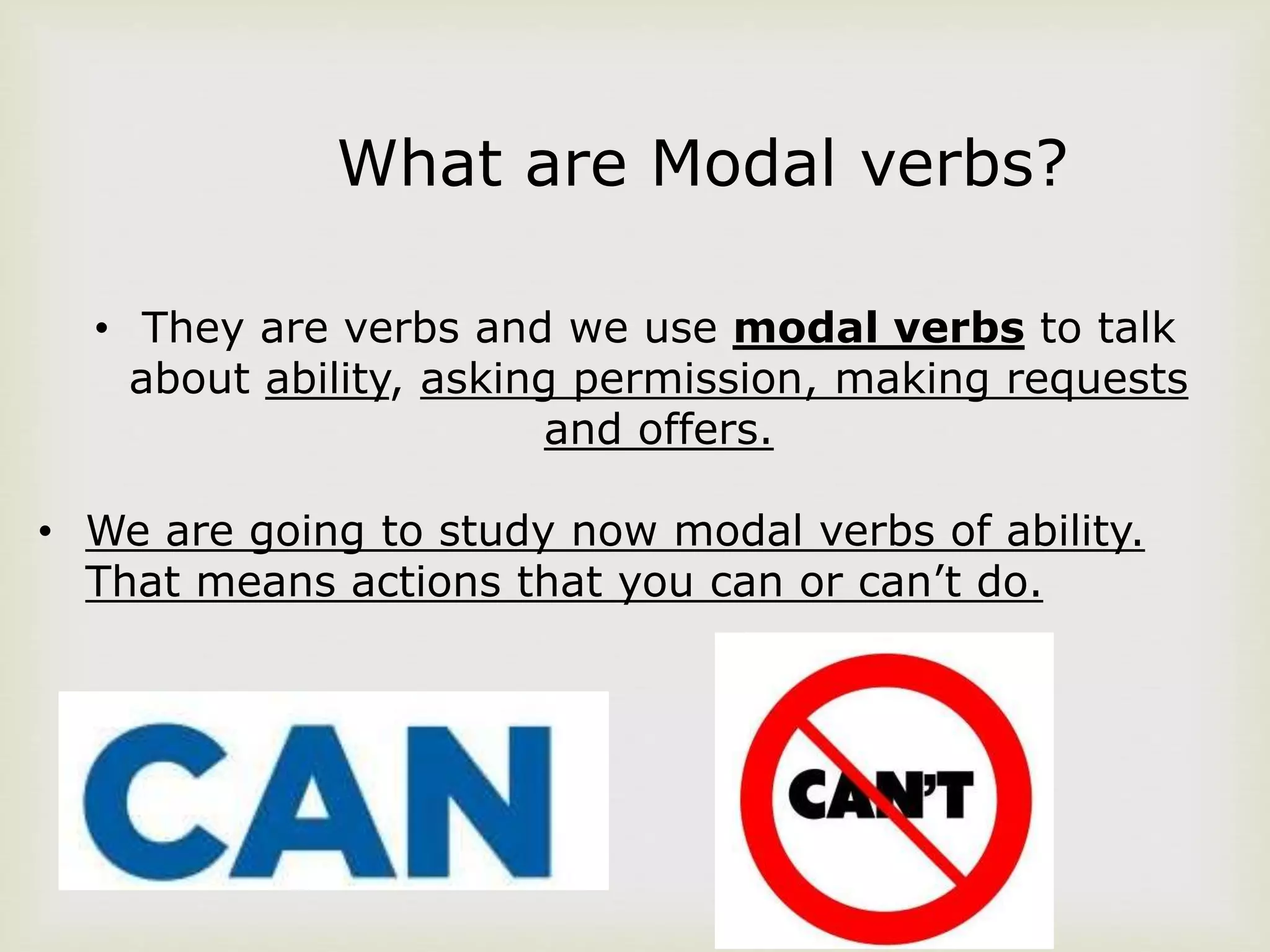 Modal verbs presentation. | PPTX | Internet for Beginners | Internet
