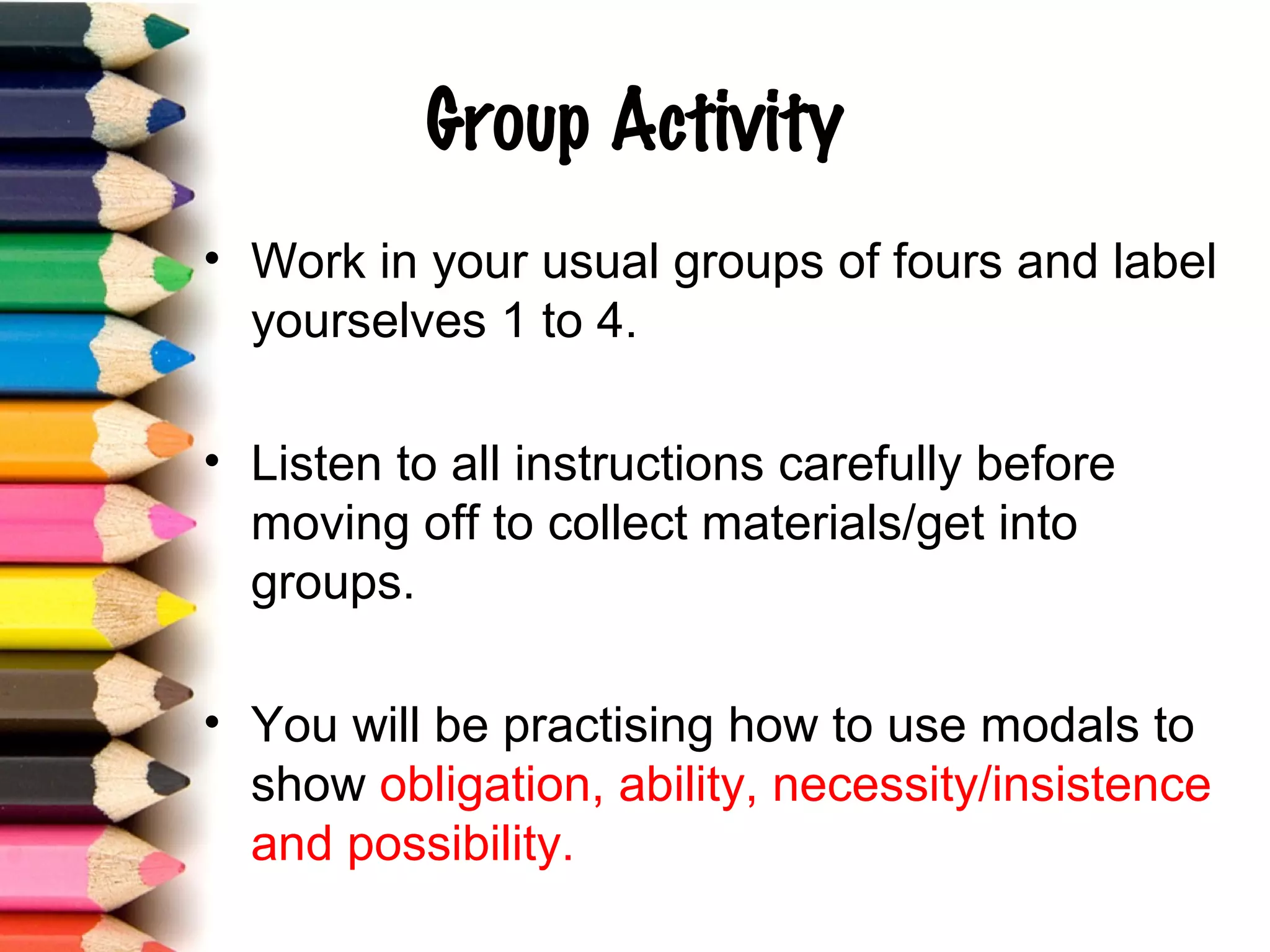 Modal verbs Role-Play Activity | PPT