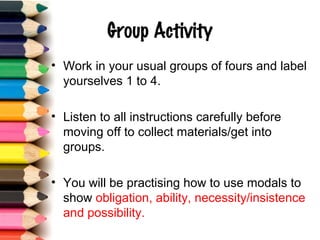 Modal verbs Role-Play Activity | PPT