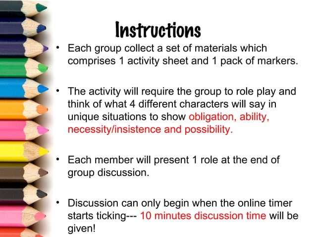 Modal verbs Role-Play Activity | PPT