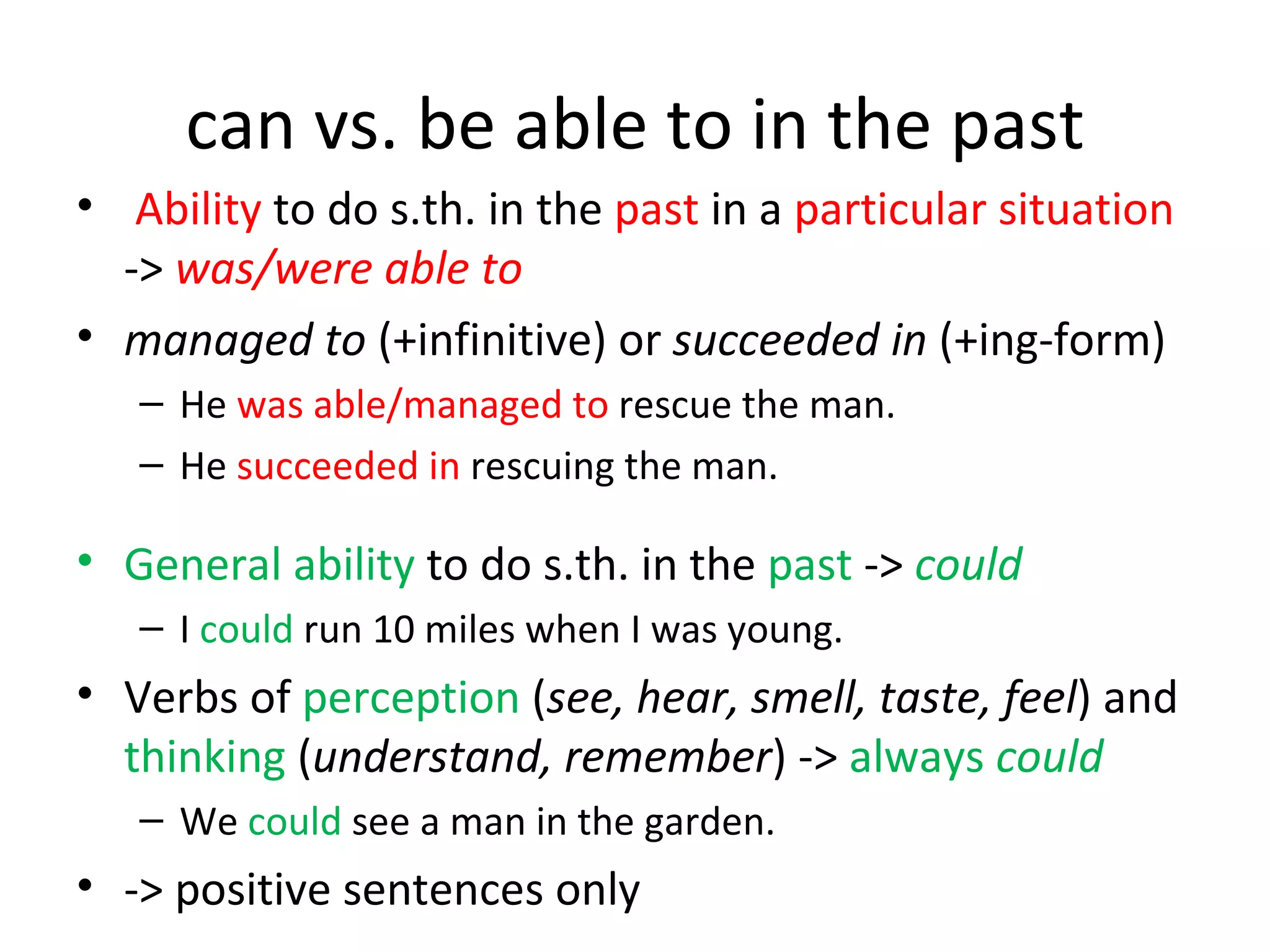 English modal verbs review | PPT