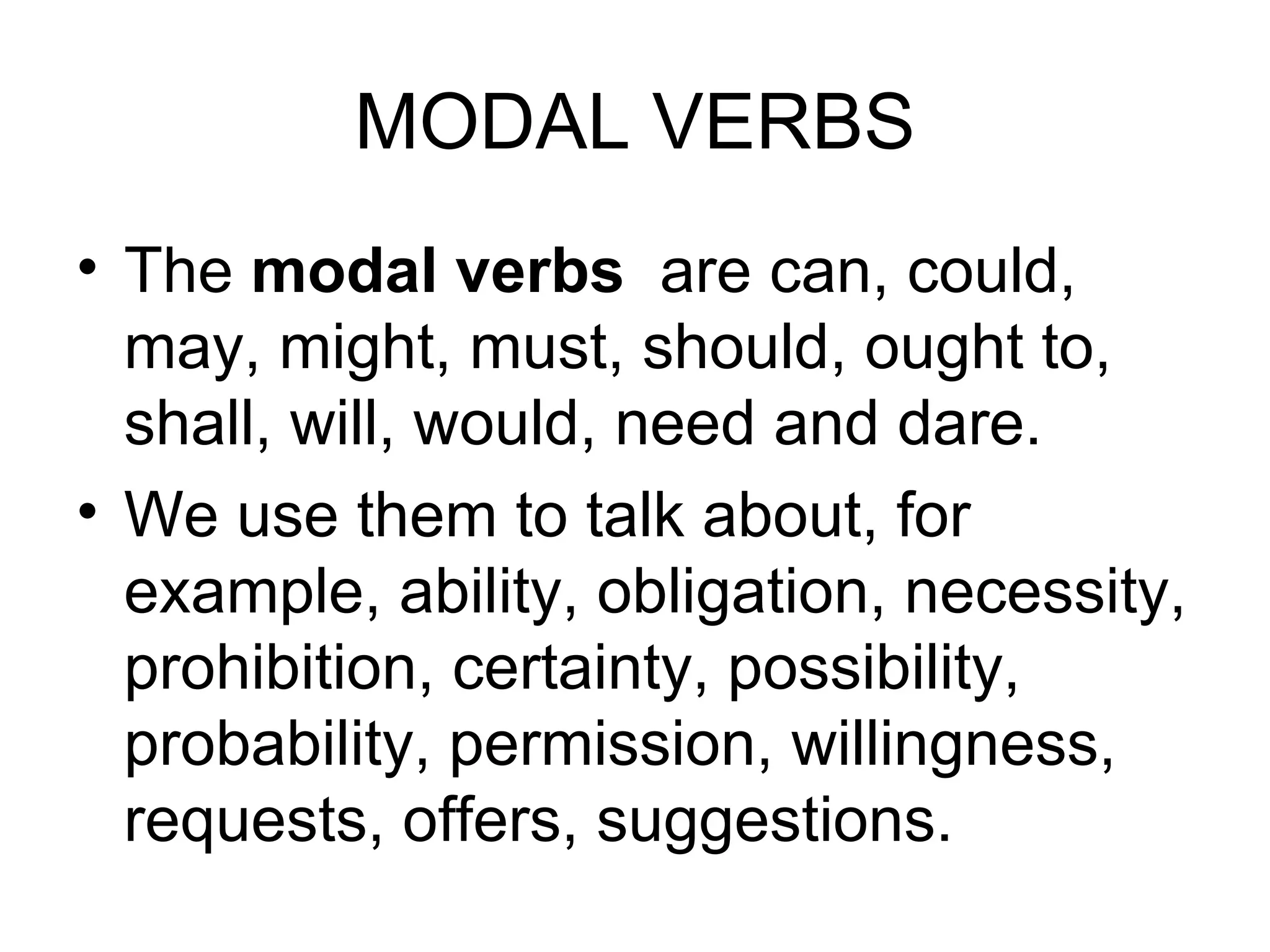 Modal verbs short | PPT