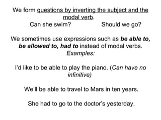 Modal verbs short | PPT