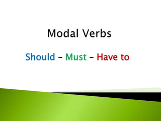 Modal verbs | PPT